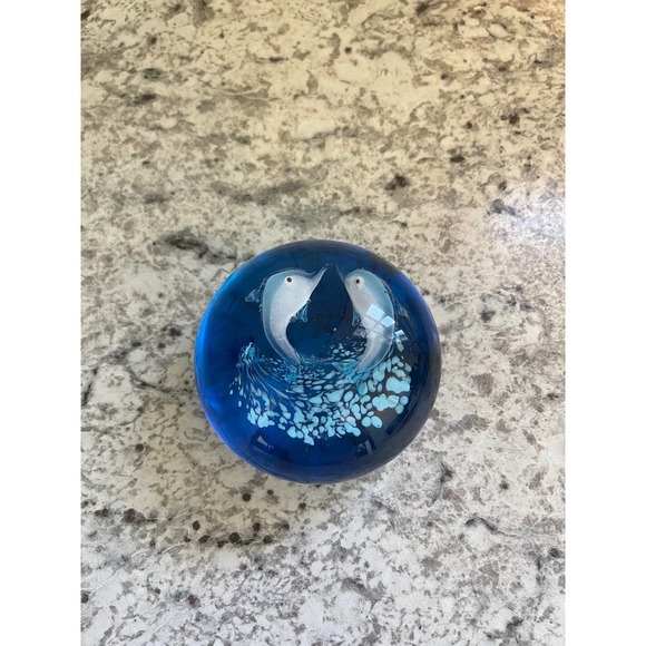 no brand | Accents | Vtg Art Glass Dolphin Paperweight | Poshmark